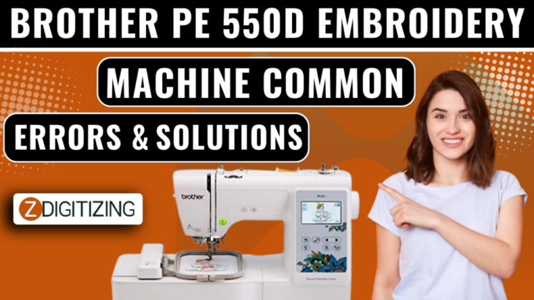 Brother PE 550D Embroidery Machine Common Errors Solution