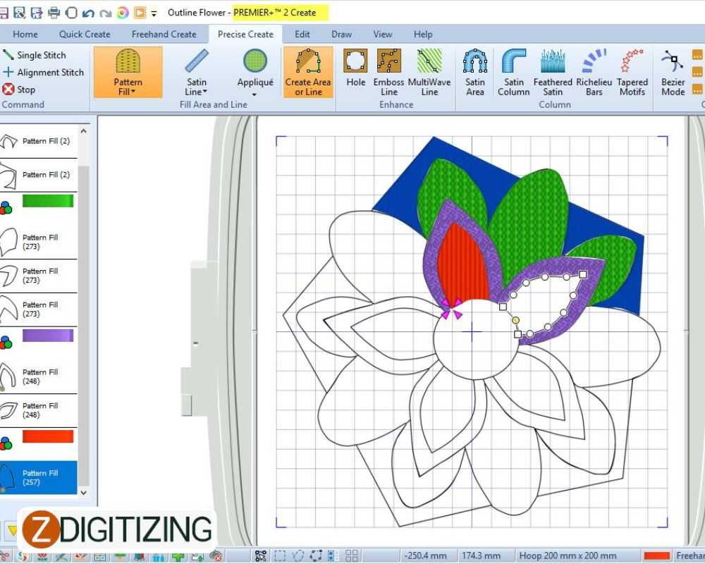 Unique Concept of Embroidery Pattern for Digitizing